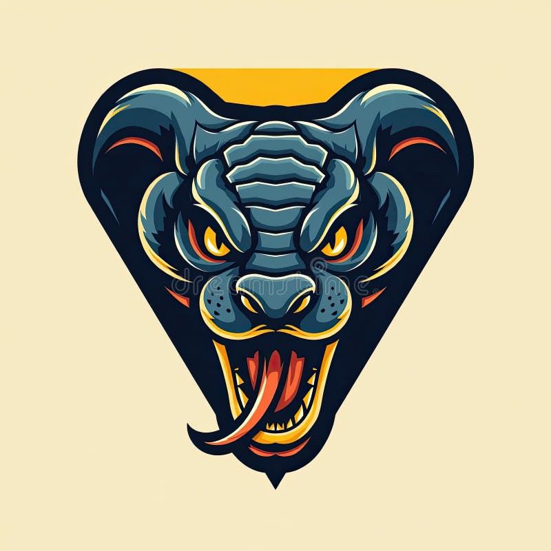 Vector Illustration of an Isolated Snakes Head in a Bold Style Stock ...