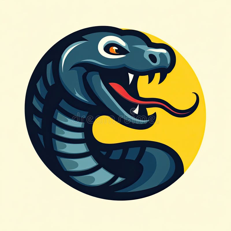 Vector Illustration of an Isolated Snakes Head in a Bold Style Stock ...