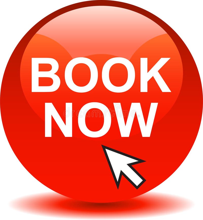Book Now Icon Web Button Red Stock Vector - Illustration of customer ...