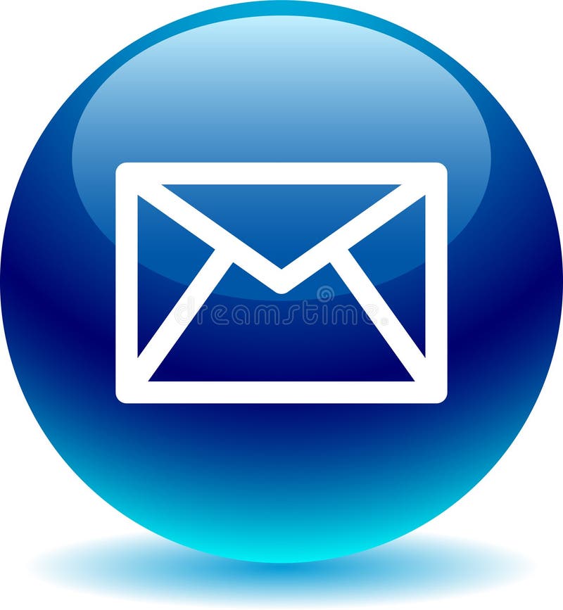 Contact Mail Icon Web Buttons Blue Stock Vector - Illustration of ...