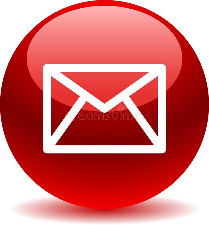 Contact Mail Icon Web Buttons Orange Stock Vector - Illustration of ...