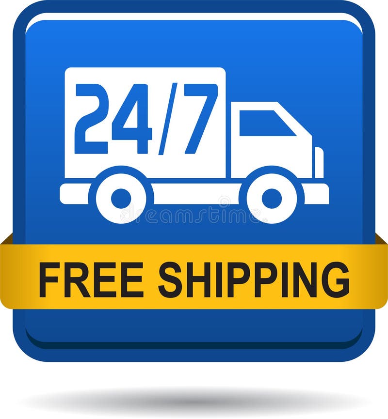 Free Shipping Logo Blue Stock Illustrations – 591 Free Shipping Logo ...