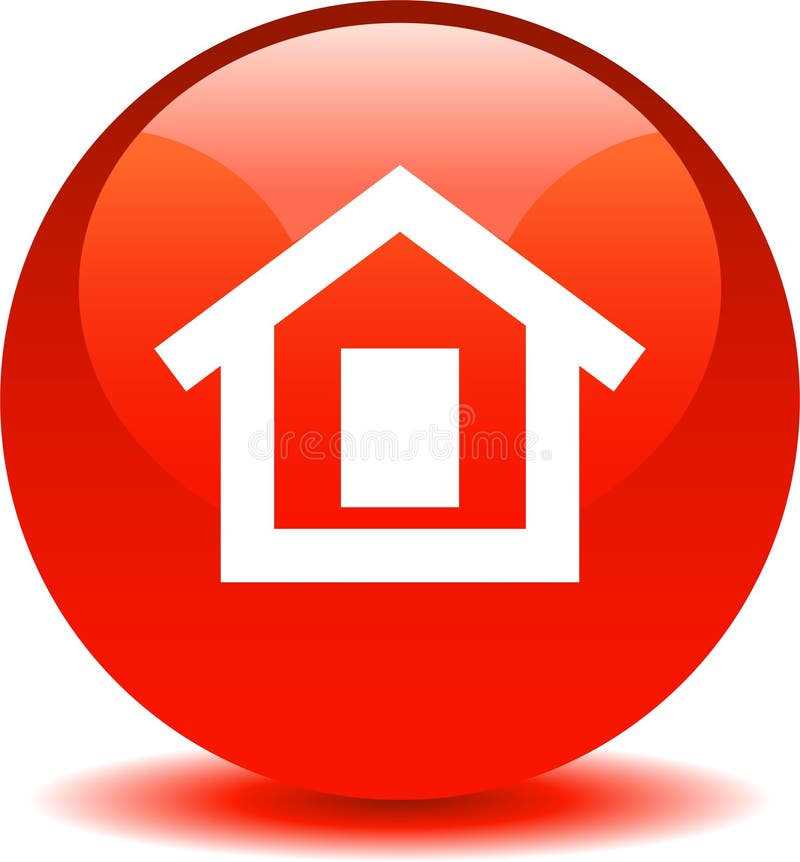 Home button icon stock vector. Illustration of gray, bubble - 6042014