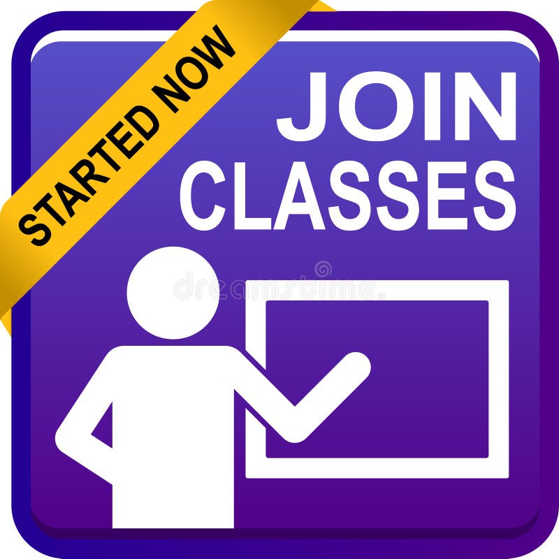 Join classes stock vector. Illustration of buttons, conferences - 120719320