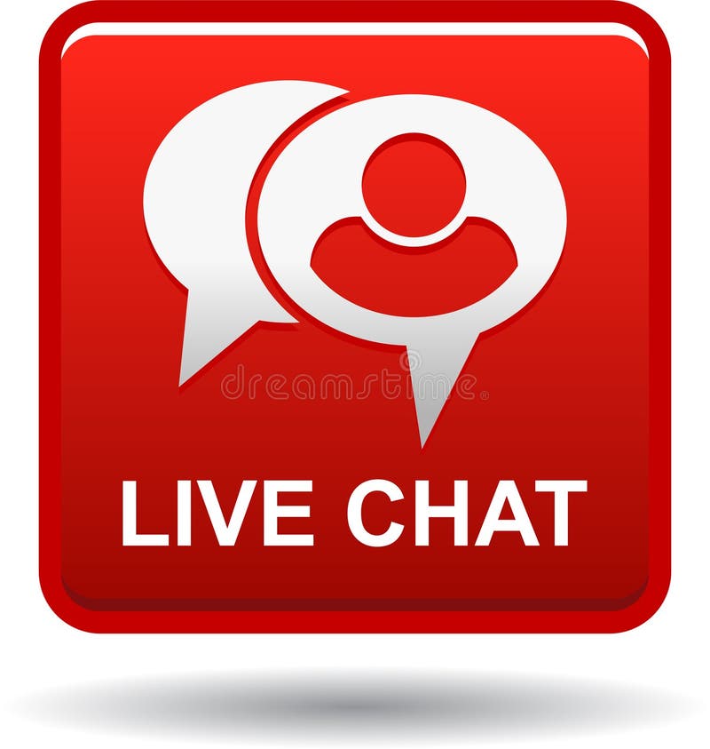 Live Chat Push Button Concept 3d Illustration Stock Illustration ...