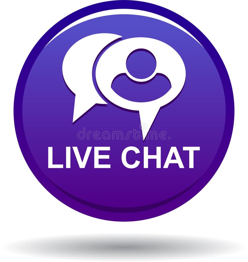 Live Chat Icon Web Button Violet Stock Vector - Illustration of ...