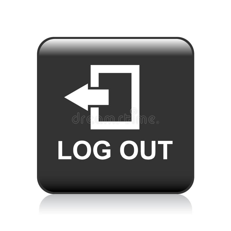 Log out stock illustration. Illustration of button, isolated - 126996311