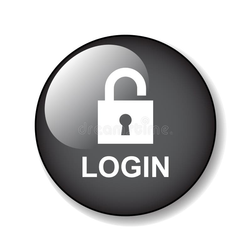 Login icon button stock illustration. Illustration of glossy - 127000119