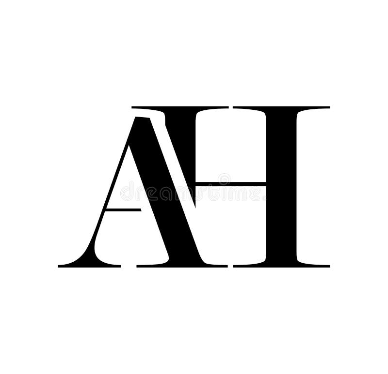 Monogram Logo Vector Initial Letters AH Stock Vector - Illustration of ...