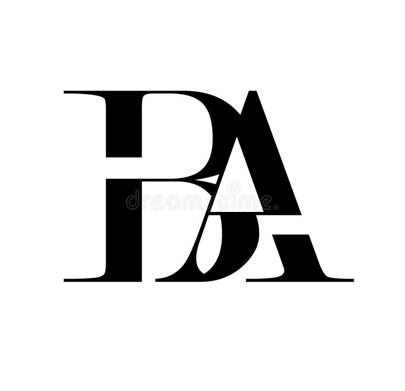 Monogram Logo Vector Initial Letters BA Stock Vector - Illustration of ...