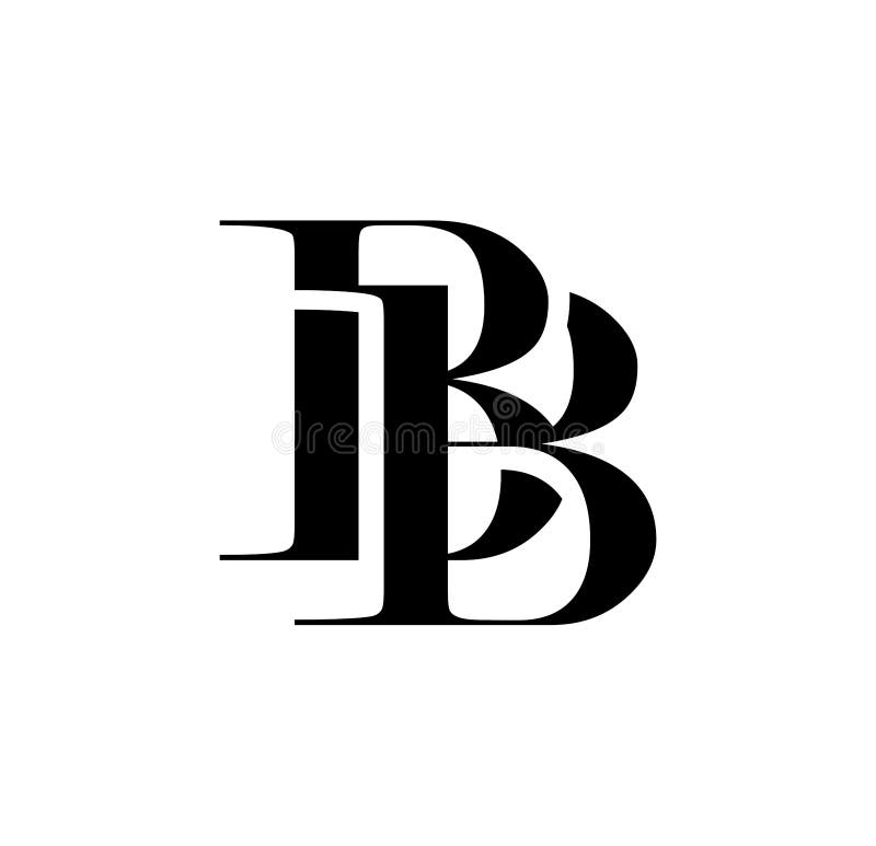 Minimalist Bb Initial Letters Logo Monogram Stock Illustrations – 182 ...