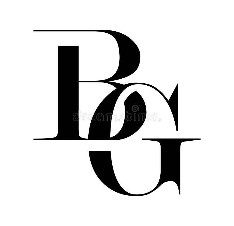 Monogram Logo Vector Initial Letters BG Stock Vector - Illustration of ...