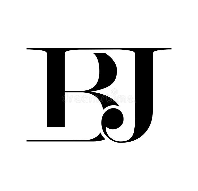 Monogram Logo Vector Initial Letters BJ Stock Vector - Illustration of ...