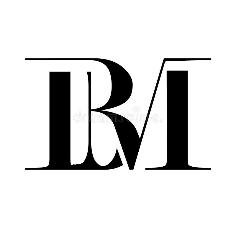 Monogram Logo Vector Initial Letters BM Stock Vector - Illustration of ...