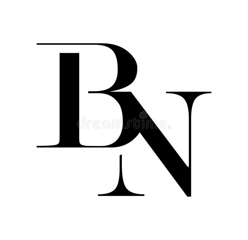 Monogram Logo Vector Initial Letters BN Stock Vector - Illustration of ...