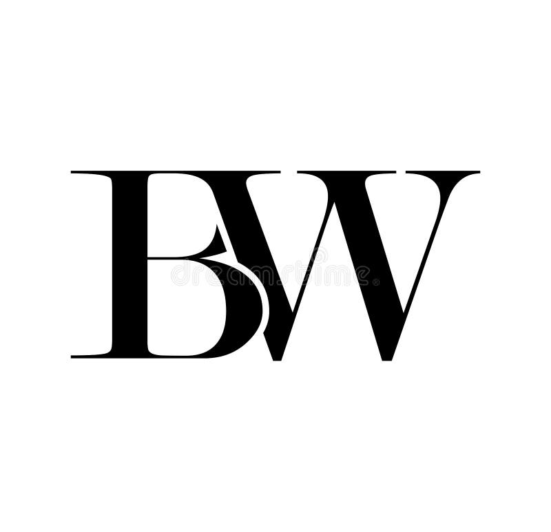 Monogram Logo Vector Initial Letters BW Stock Vector - Illustration of ...