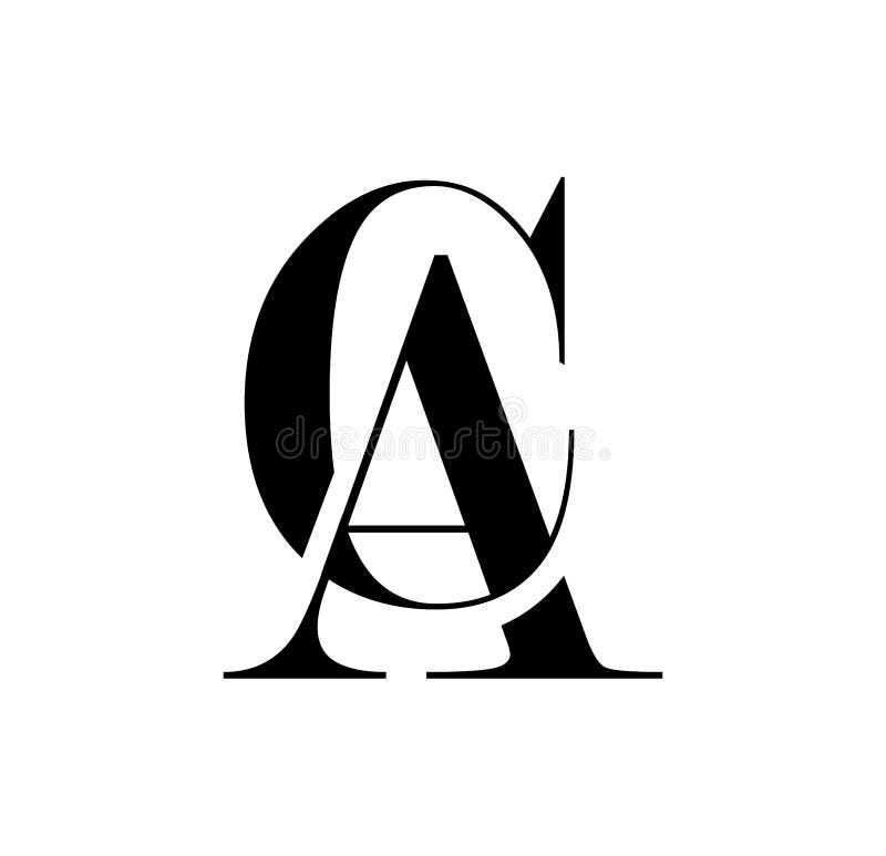 Monogram Logo Vector Initial Letters CA Stock Vector - Illustration of ...