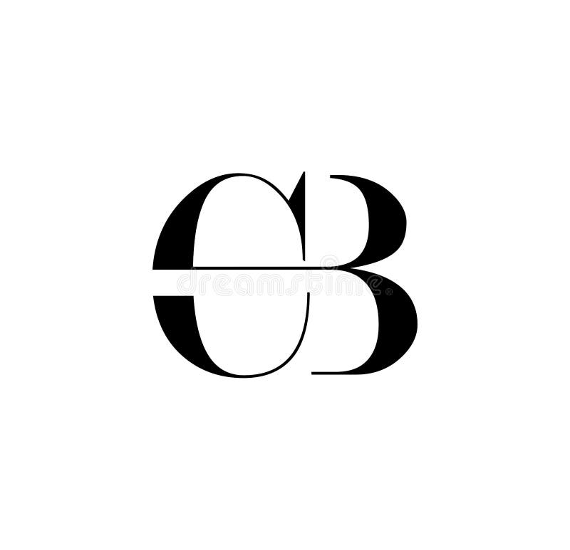 Monogram Logo Vector Initial Letters CB Stock Vector - Illustration of ...