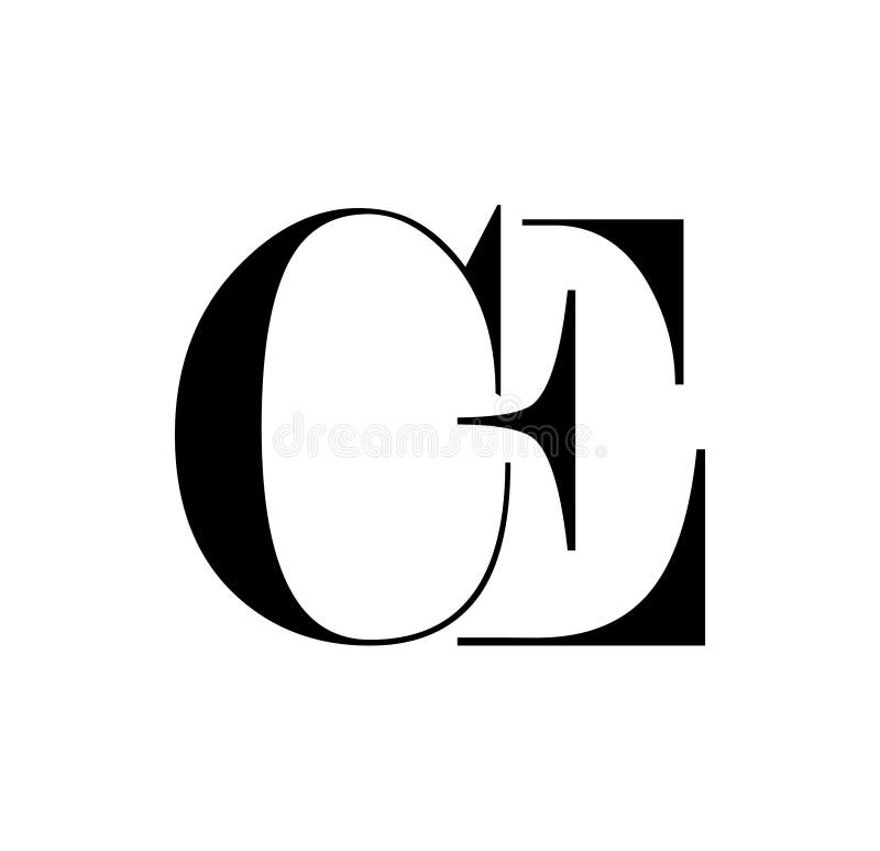Monogram Logo Vector Initial Letters CE Stock Vector - Illustration of ... Monogram Logo Vector Initial Letters CE Stock Vector - Illustration of ...