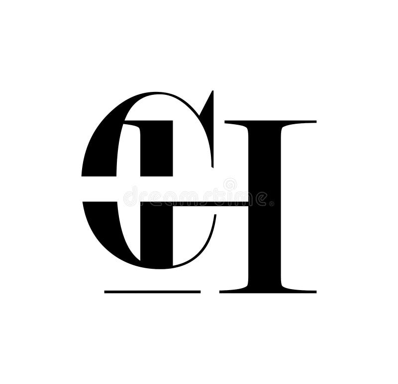 Monogram Logo Vector Initial Letters Ch Stock Vector Illustration Of Line Typography 262418182