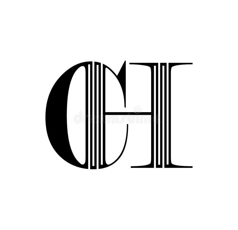 Monogram Logo Vector Initial Letters CH Stock Vector - Illustration of ...