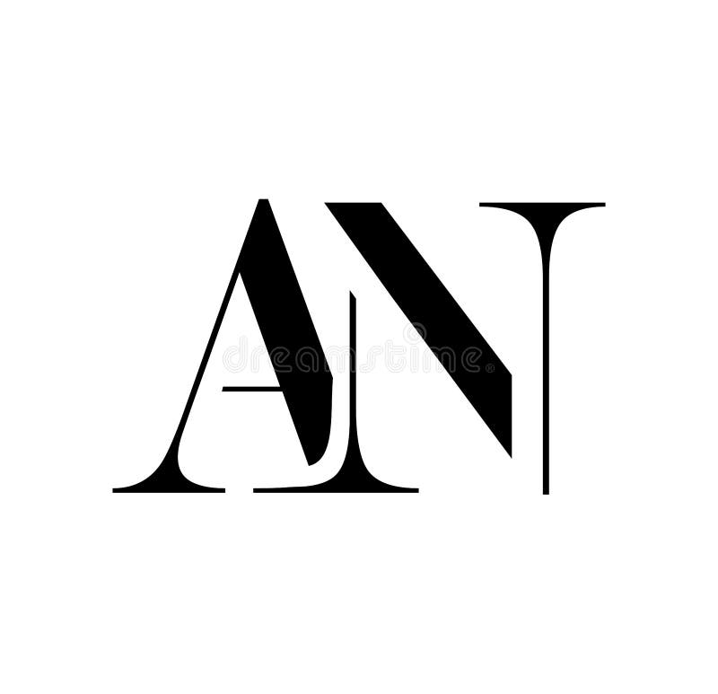 Monogram Logo Vector Initial Letters an Stock Vector - Illustration of ...