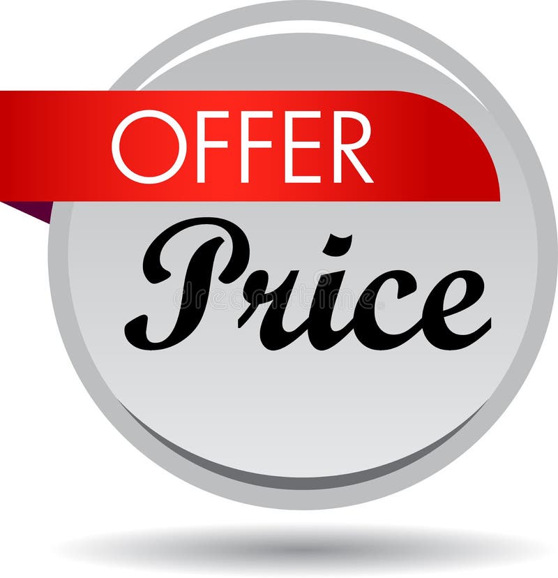 Offer Price Web Button Icon Stock Vector - Illustration of discount ...