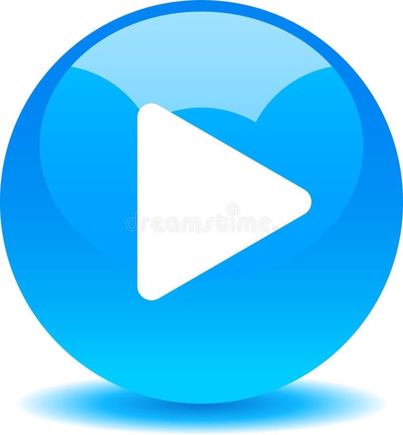 Play Button Web Audio Icon Red Stock Vector - Illustration of color ...