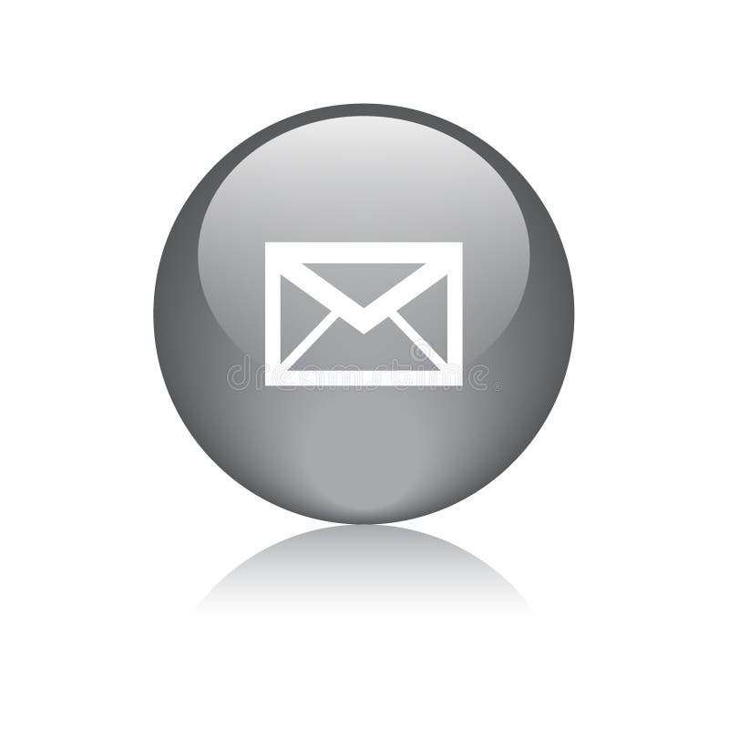 Mail icon web button round stock illustration. Illustration of ...