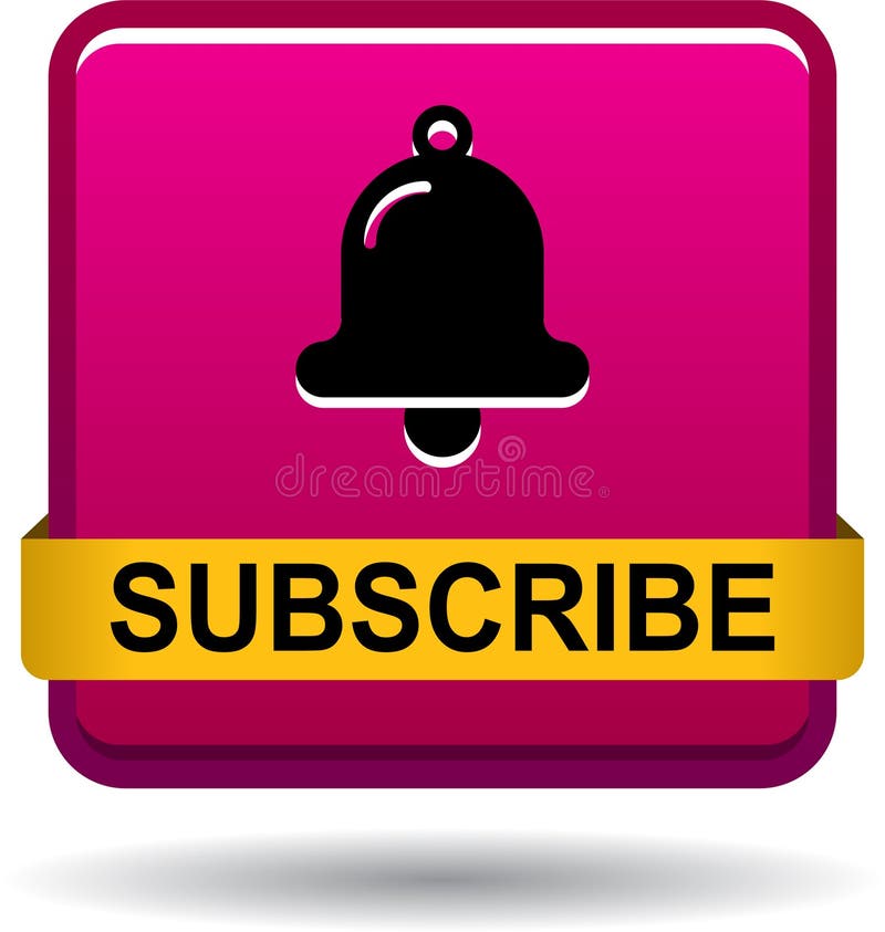 Subscribe Pink Golden Squares Horizontal Stock Illustration ...