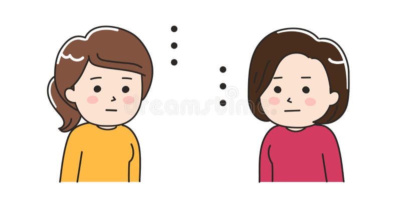 Women Having Nothing To Say. Stock Vector - Illustration of freeze ...