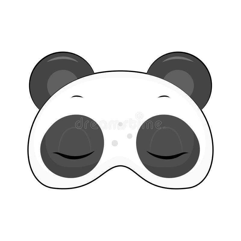 Cute cartoon panda mask. stock vector. Illustration of cute - 238523561
