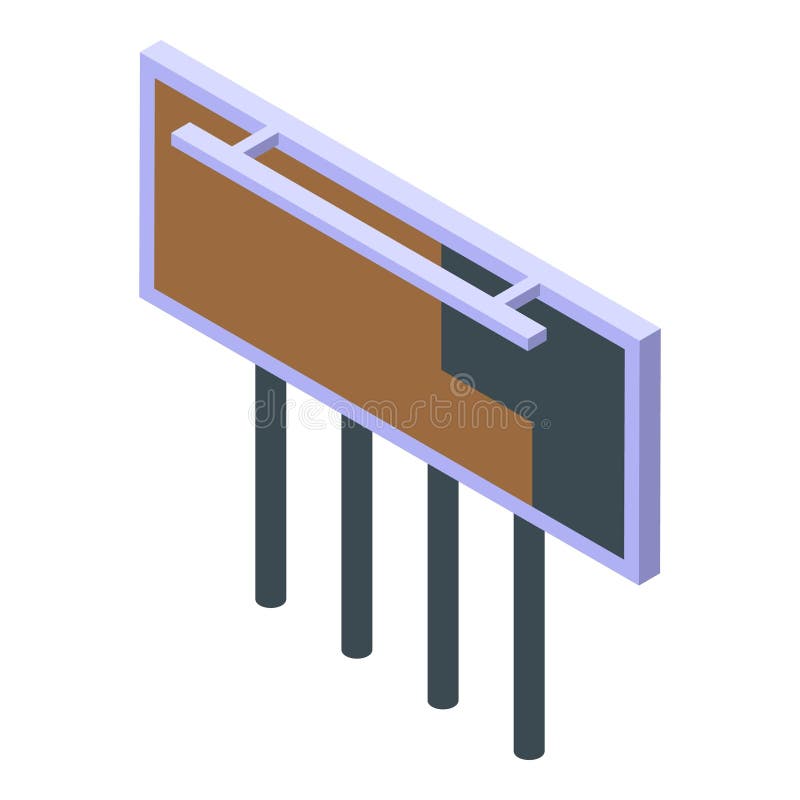 Blank Billboard Icon on White Background Stock Vector - Illustration of ...