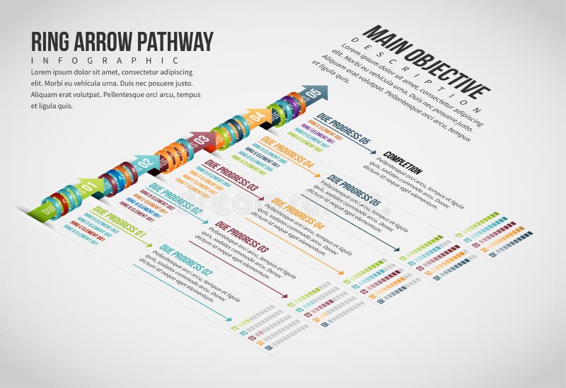Isometric Ring Arrow Pathway Stock Vector - Illustration of path ...