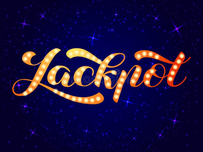 Vector Illustration. Jackpot Concept with Light Bulbs. Stock Vector ...