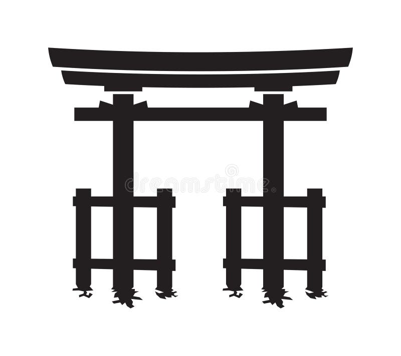 Japan Gate - Torii gate stock vector. Illustration of shape - 43116542