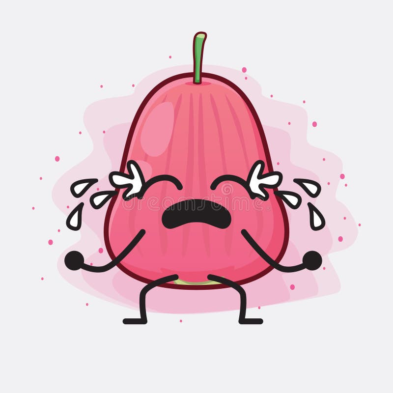 Java Apple Fruit Cute Character Illustration with Simple Face, Hands ...
