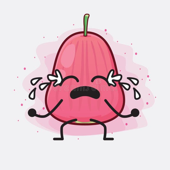 Java Apple Fruit Cute Character Illustration with Simple Face, Hands ...