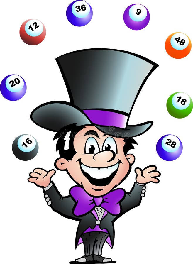 Vector Illustration of an Juggling Bingo Man Stock Illustration ...