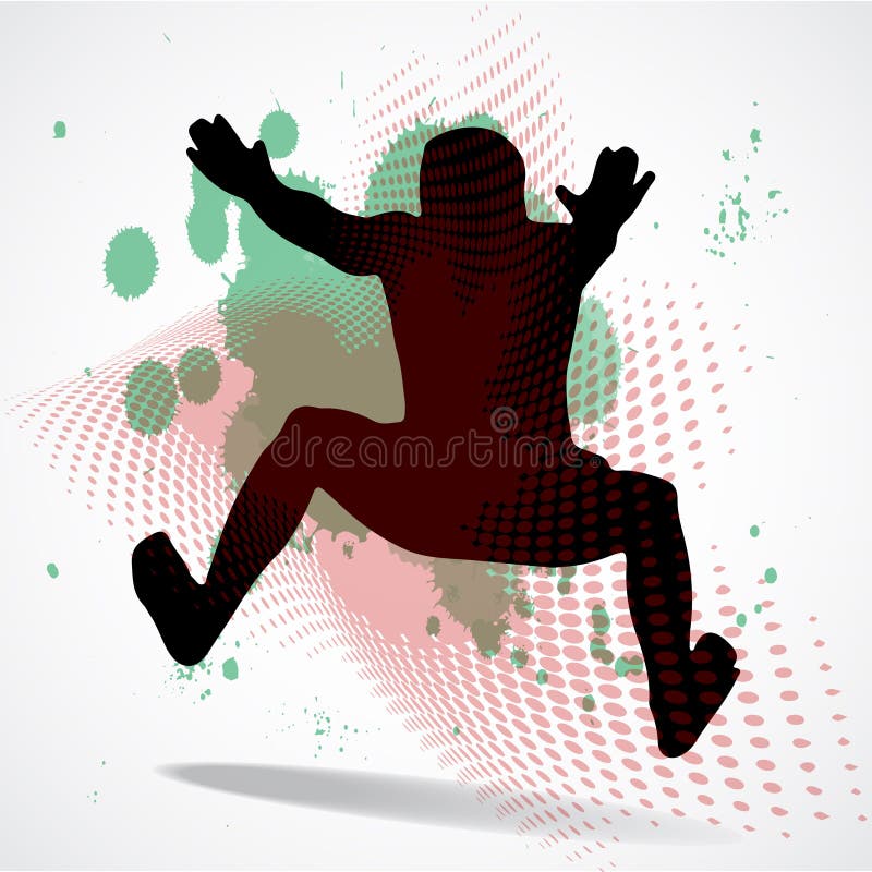 Vector Illustration of Jumping Man Stock Vector - Illustration of ...