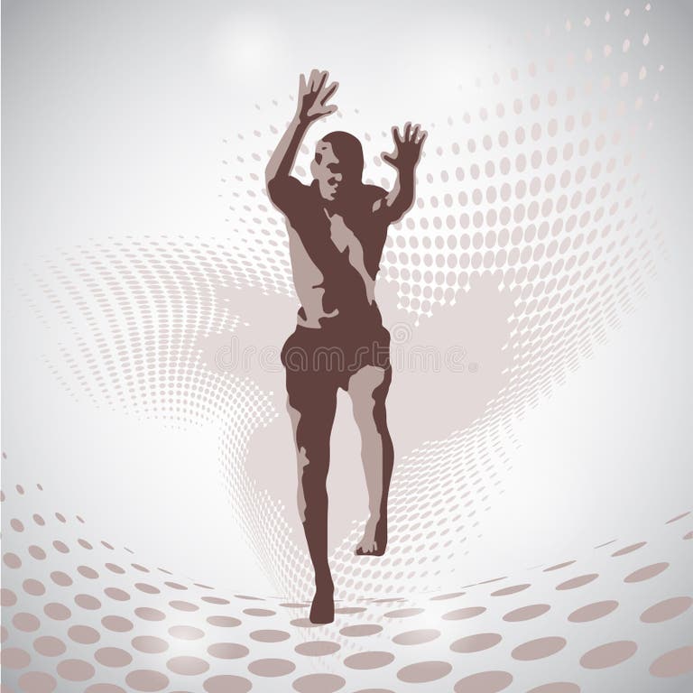 Vector Illustration of Jumping Man Stock Vector - Illustration of ...