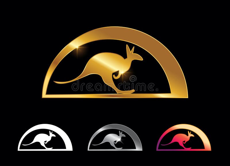 Kangaroo Logo Vector Sign stock vector. Illustration of flat - 220426957