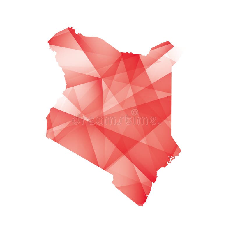 Kenya geometric map. stock vector. Illustration of africa - 174847216