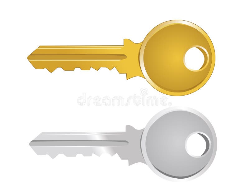Lock and key vector icon stock vector. Illustration of place - 10788936