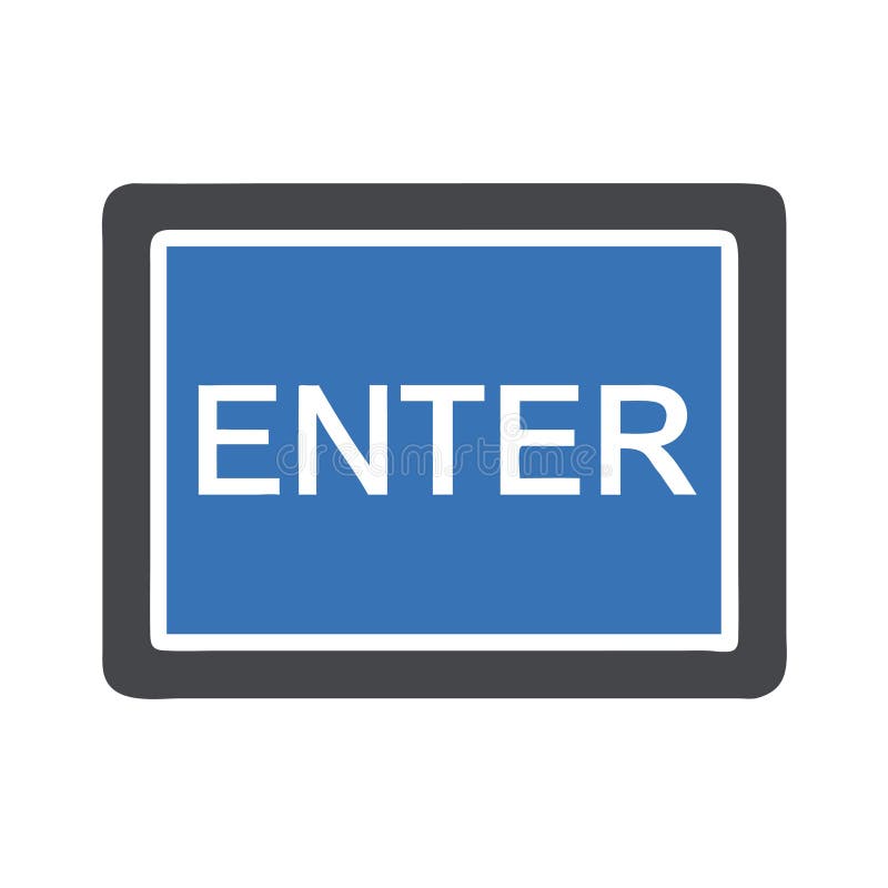 Vector Illustration Keyboard Enter Key Symbol for Digital Design and ...