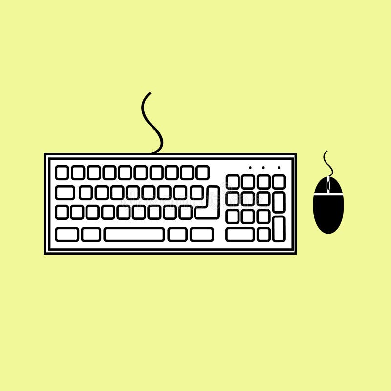 Vector Illustration of Keyboard and Mouse Icon Stock Vector ...