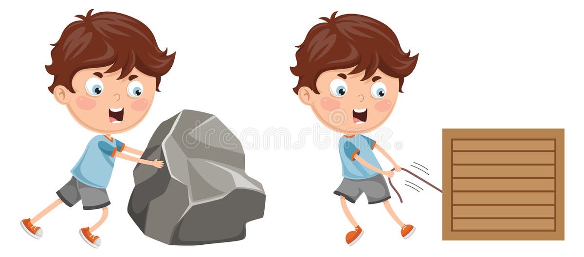 Kid Pushing Box Stock Illustrations – 27 Kid Pushing Box Stock ...