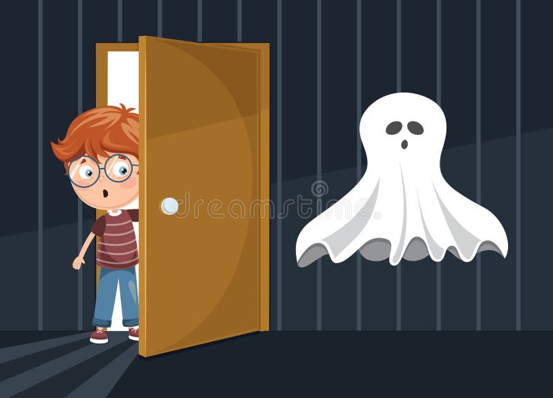Vector Illustration of Kid Scaring Stock Vector - Illustration of ...