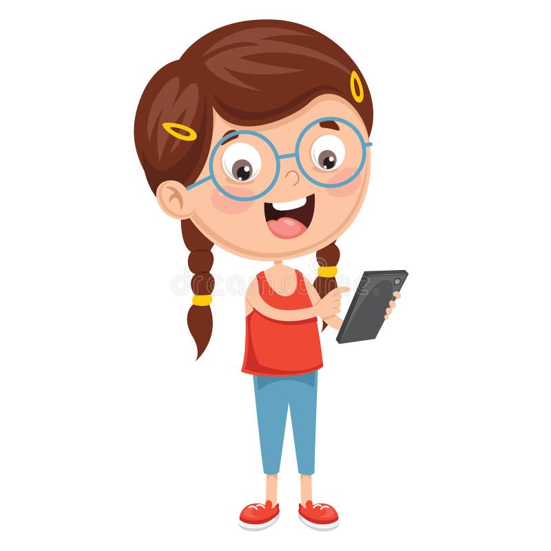 Cartoon Kid Mobile Phone Stock Illustrations – 3,338 Cartoon Kid Mobile ...
