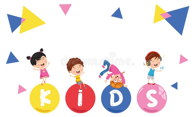 Vector Illustration of Kids Abstract Background Stock Vector ...